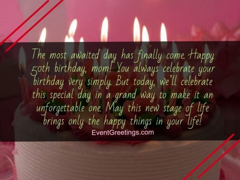 70 Amazing 50th Birthday Wishes And Messages With Love