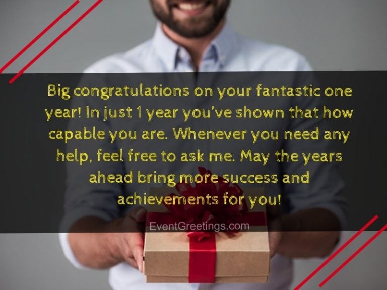 30 Unique Happy 1 Year Work Anniversary Quotes With Images