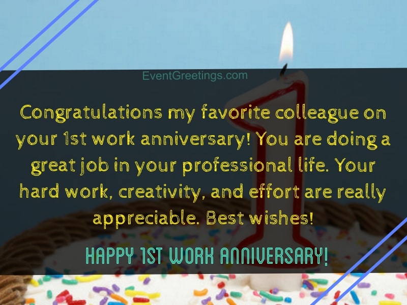 15 Unique Happy 1 Year Work Anniversary Quotes With Images