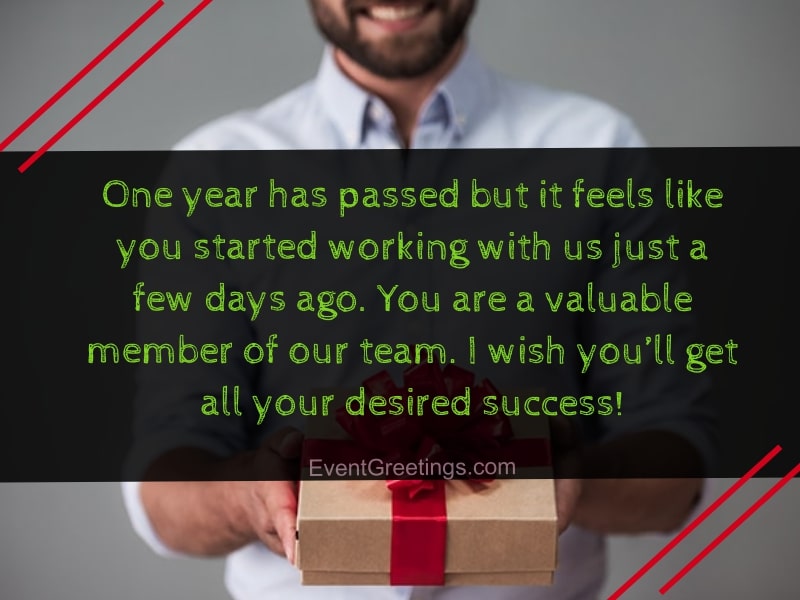 15 Unique Happy 1 Year Work Anniversary Quotes With Images