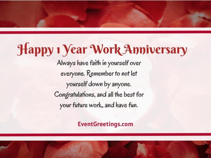 30 Unique Happy 1 Year Work Anniversary Quotes With Images
