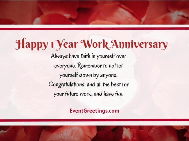 30 Unique Happy 1 Year Work Anniversary Quotes With Images