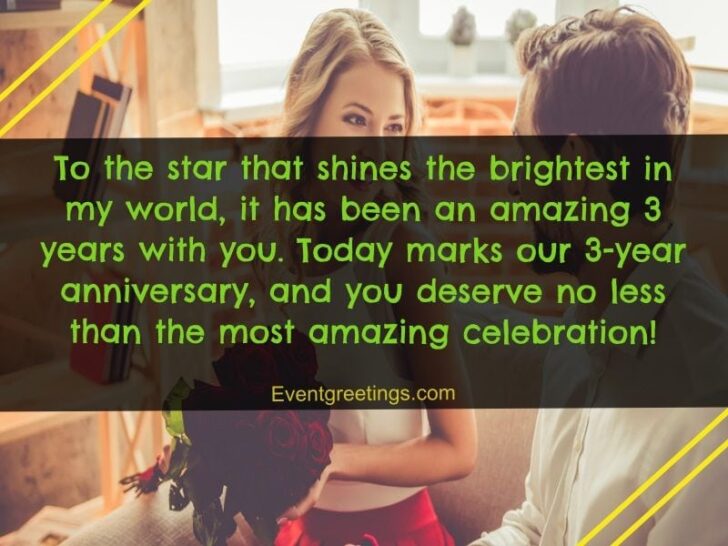50 Awesome Happy 3 Year Anniversary Quotes With Images