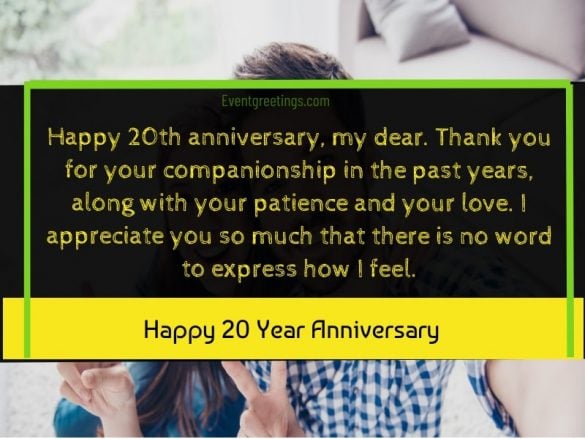 30 Best Happy 20th Anniversary Wishes To Celebrate Togetherness