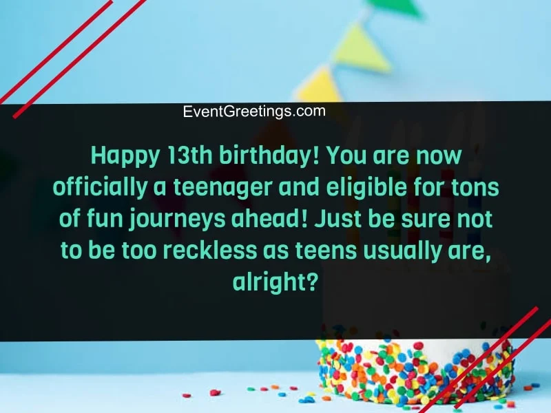 13 Birthday Wishes Quotes Happy 13th Birthday Card | Thortful