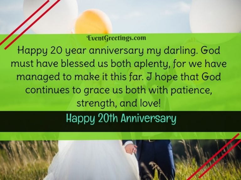30 Best Happy 20th Anniversary Wishes To Celebrate Togetherness