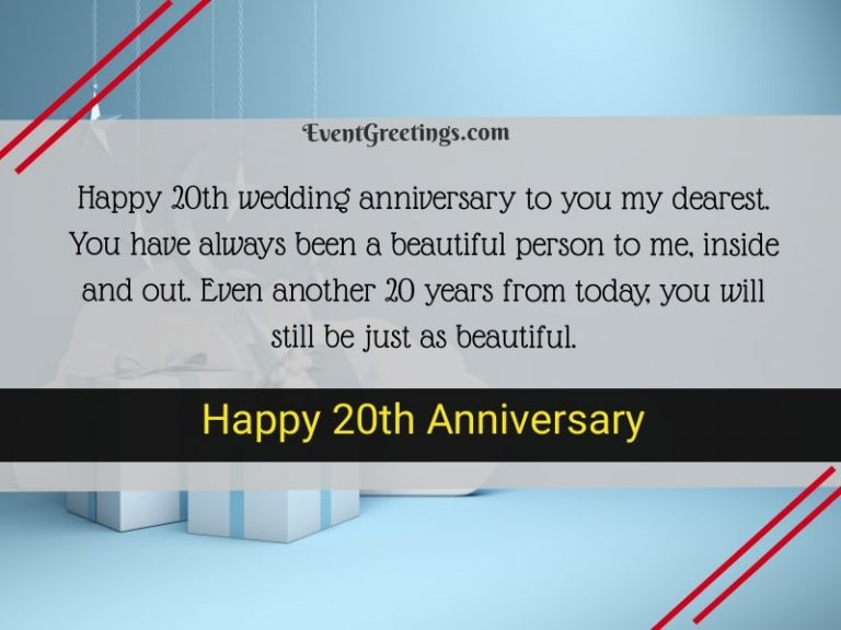 30 Best Happy 20th Anniversary Wishes To Celebrate Togetherness