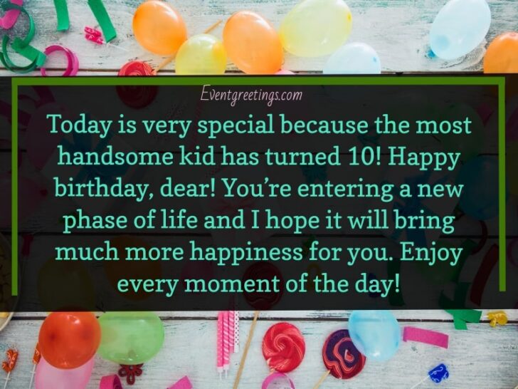 Happy 10th Birthday - Cute Wishes For Boy And Girl