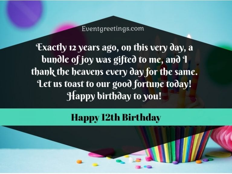 Happy 12th Birthday Wishes For Girl And Boy With Images