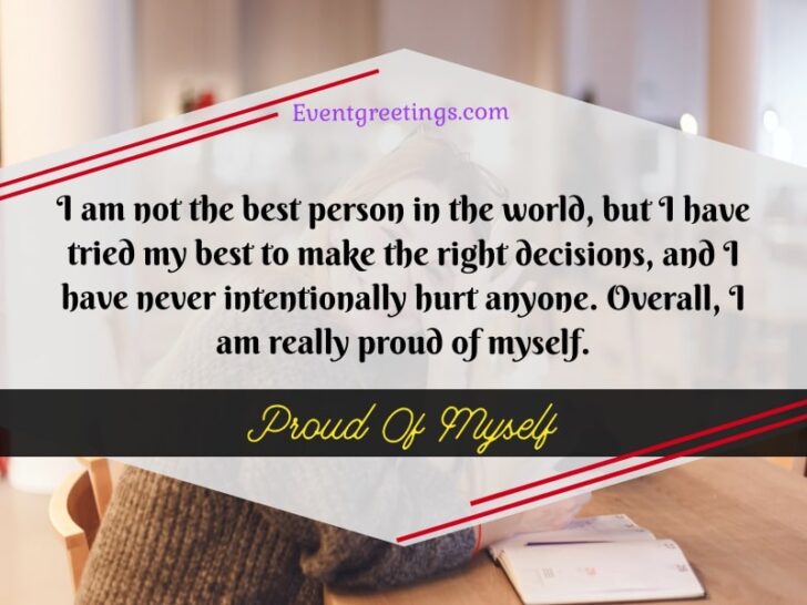 20 Best Proud of Myself Quotes To Believe In Yourself – Events Greetings