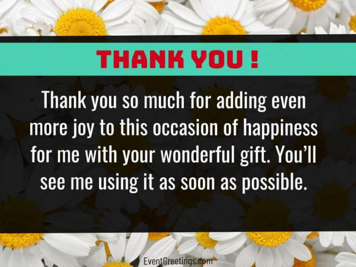 20 Best Thank You Note for Gift-Message And Wording – Events Greetings