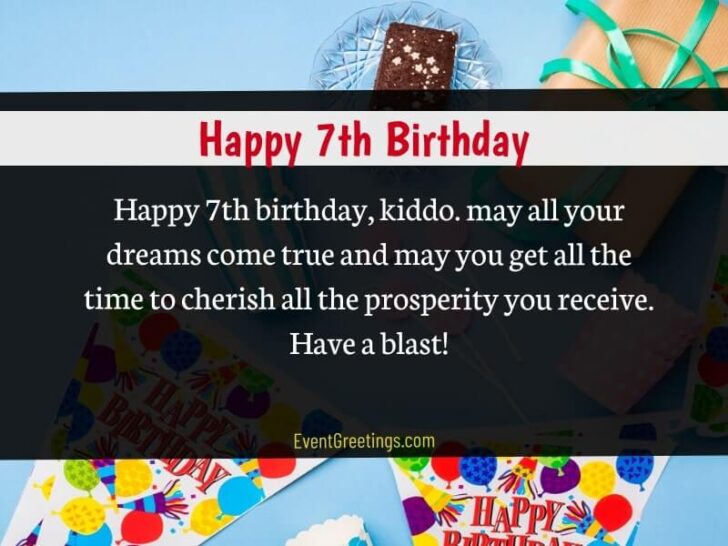 Happy 7th Birthday - Birthday Wishes For 7 year Old – Events Greetings