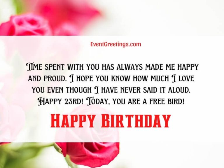25 Best Happy 23rd Birthday Wishes And Messages