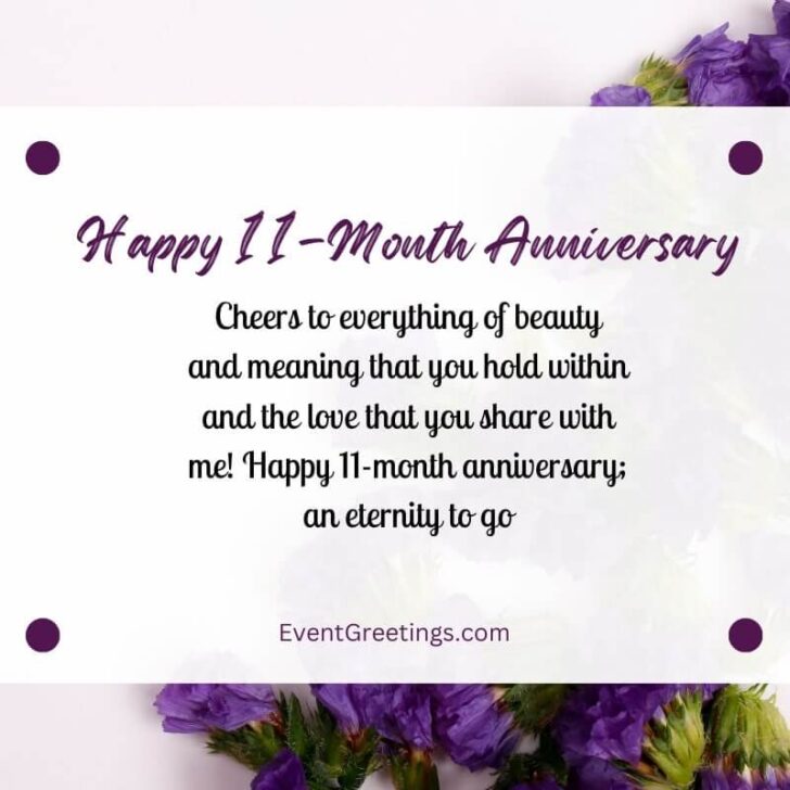 25 Best Happy 11 Month Anniversary Wishes And Messages